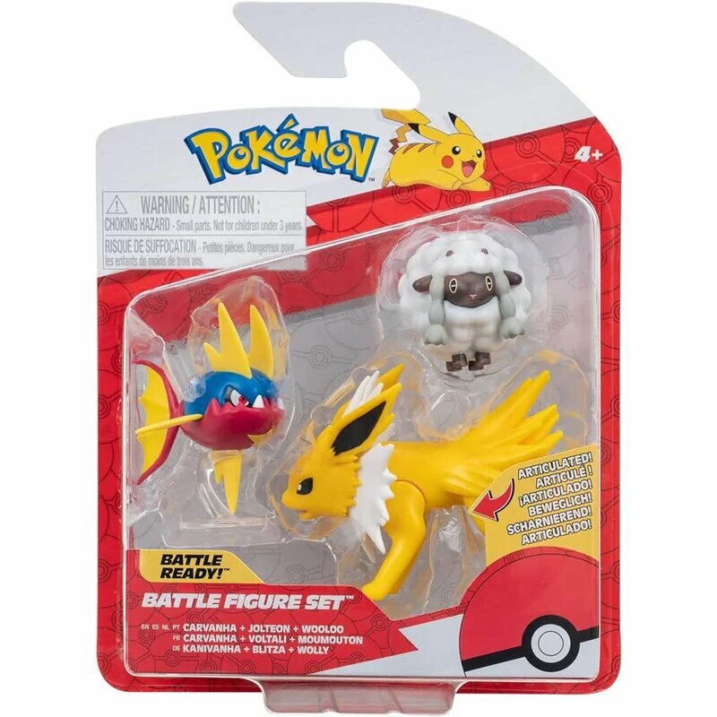 Figúrka Pokémon Battle Figure - WOOLOO, CARVANHA, JOLTEON - Merch a ...