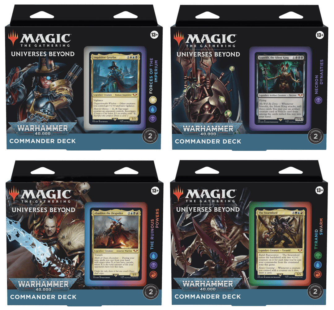 Warhammer 40K Commander Deck Set (4 Decks) - Magic: The Gathering - Hry ...